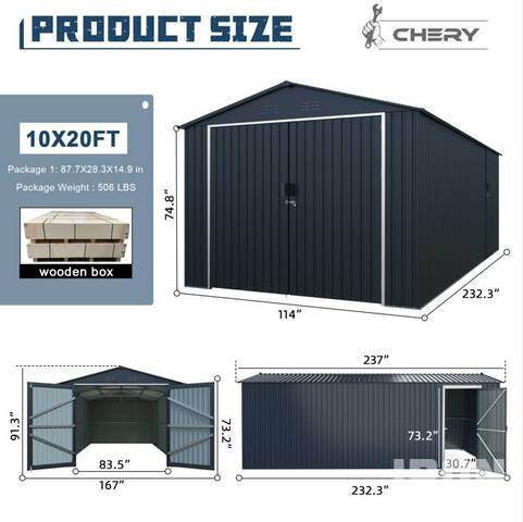 Chery Industrial Metal Garden Shed / Storage Building (Unused) in ...