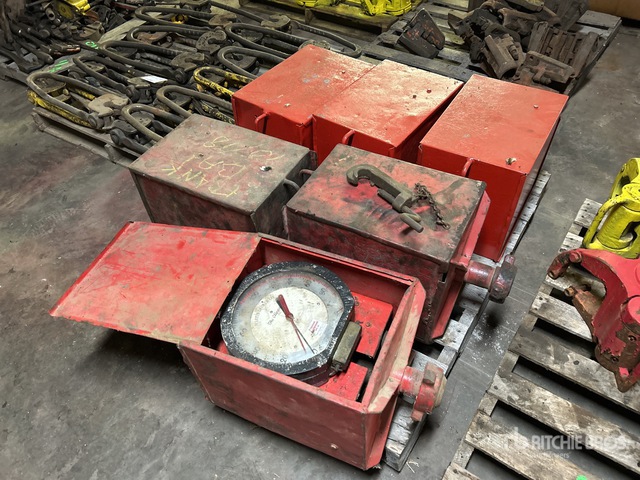 Quantity of (6) Martin Decker /Clipper Weight indicators & Tubing Slips ...