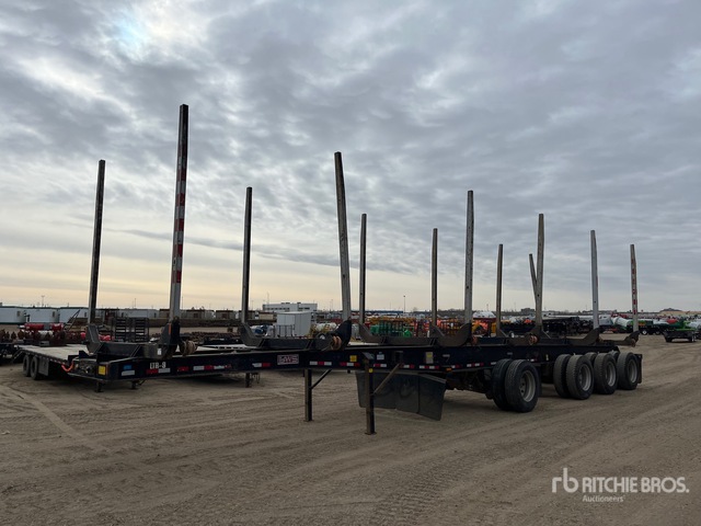 2020 BWS 51LF4X3T 50 ft Quad/A Hayrack Log Trailer | Ritchie Bros ...