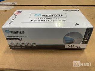 Surplus (800) Boxes of DemeTech ASTM Level 3 Surgical Masks in ...