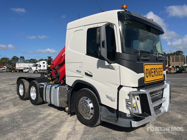 2022 HMF 1320K-RCS 2580 kg Knuckle Boom on 2022 Volvo FM450 6x4 Truck Tractor w/Crane | Ritchie ...
