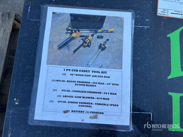 Wood Tuff Tow 48 in Job Site Box w/Cub Cadet Tool Kit | Ritchie Bros ...