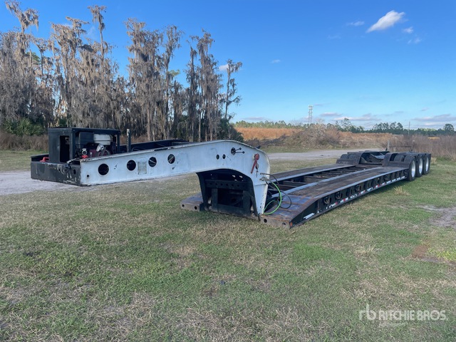 1999 Fontaine TH55-FLD 55 ton Tri/A Removable Gooseneck Lowboy Trailer ...