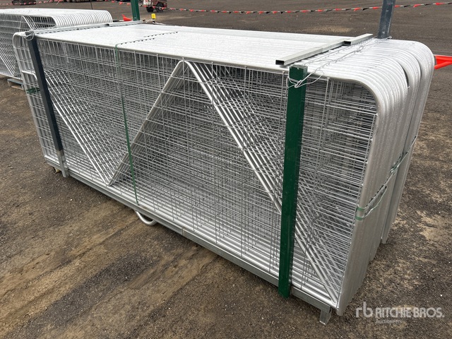 Quantity of (30) BYT 3 m x 1.17 m Galvanized Mesh Livestock Gate ...