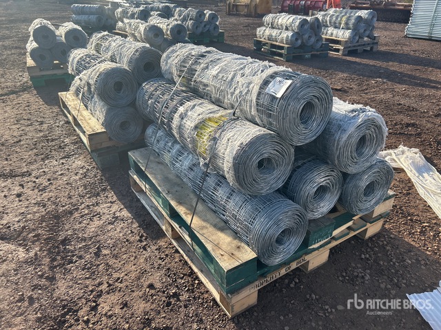Quantity of (12) 2025 BYT FFC762 330 ft x 4 ft Galvanized Farm Fencing ...