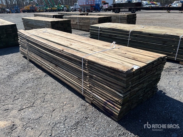 Quantity of (133) Surplus 1 in x 6 in x 12 ft Pressure Treated Lumber ...