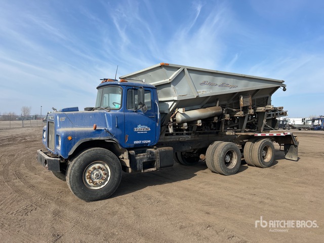 1999 Dahms on 1987 Mack DM686S 6x4 Stone Spreader Truck | Ritchie Bros ...