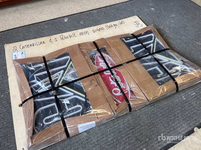 (2) Caterpillar Neon Signs & (1) Peterbilt Neon Sign (Unused) | Ritchie ...