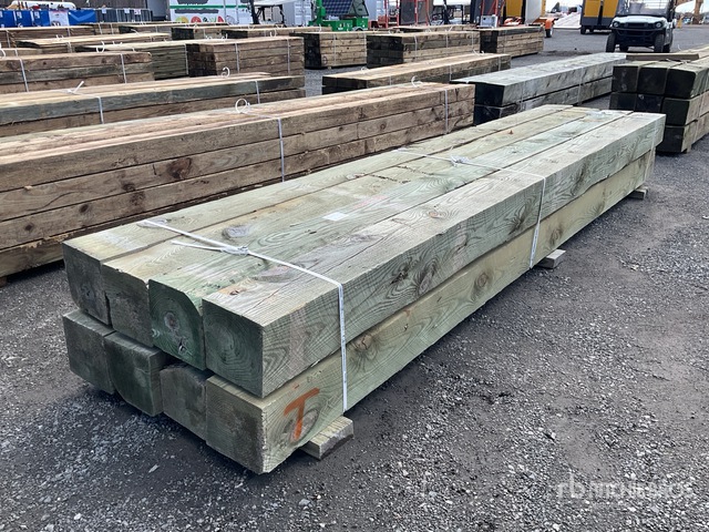 Quantity of (8) Surplus 10 in x 10 in x 16 ft Pressure Treated Lumber ...
