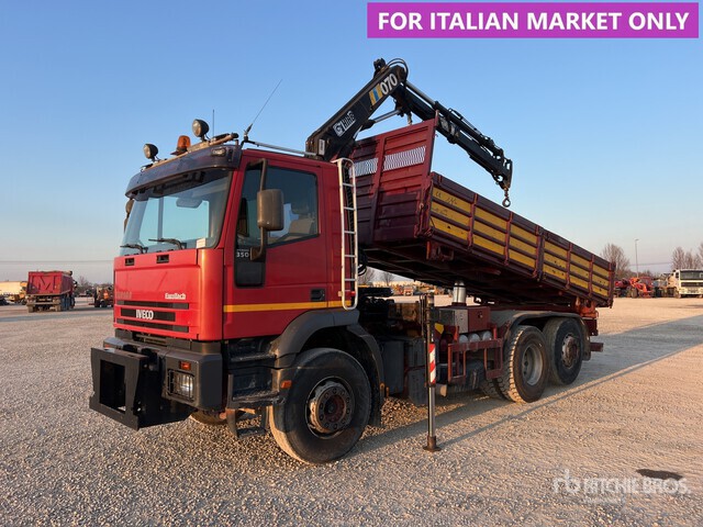 Hiab 3870 kg on 1999 Iveco Eurotech 350 6x2 Dump Truck with Crane ...