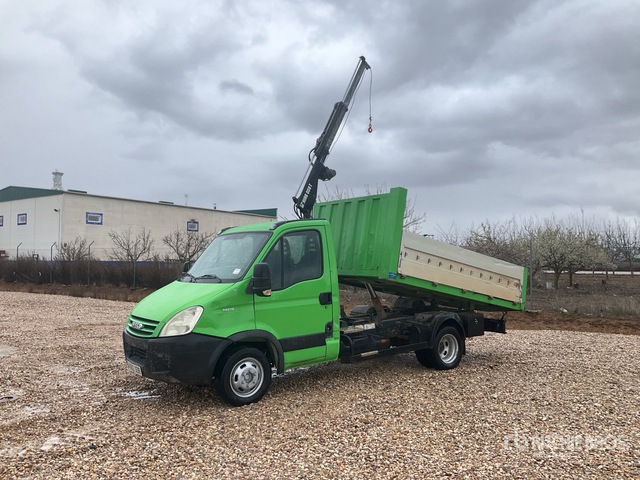 2007 Hiab 008 on 2008 Iveco Daily 35C12 4x2 Dump Truck with Crane ...
