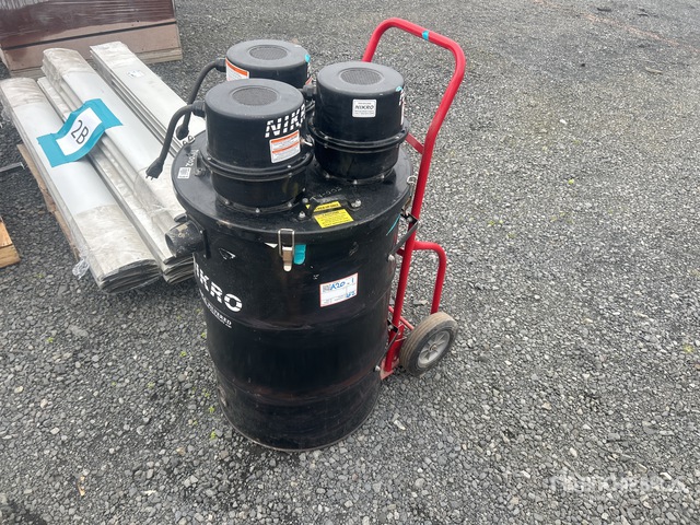 NIKRO HD55345 55 gal Tri-Motor HEPA Vacuum with Hand Truck Vacuum ...