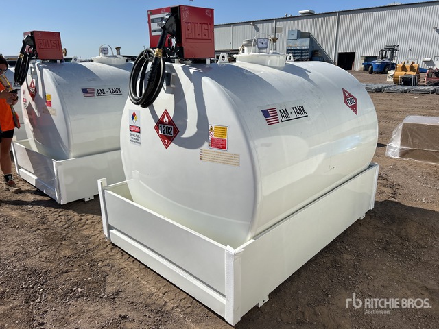 2025 AM Tank 800 838 gal Skid Mounted Steel Diesel Fuel Tank (Unused ...