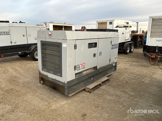 Wacker Neuson G70 58 kW Skid-Mounted Generator Set (Inoperable ...