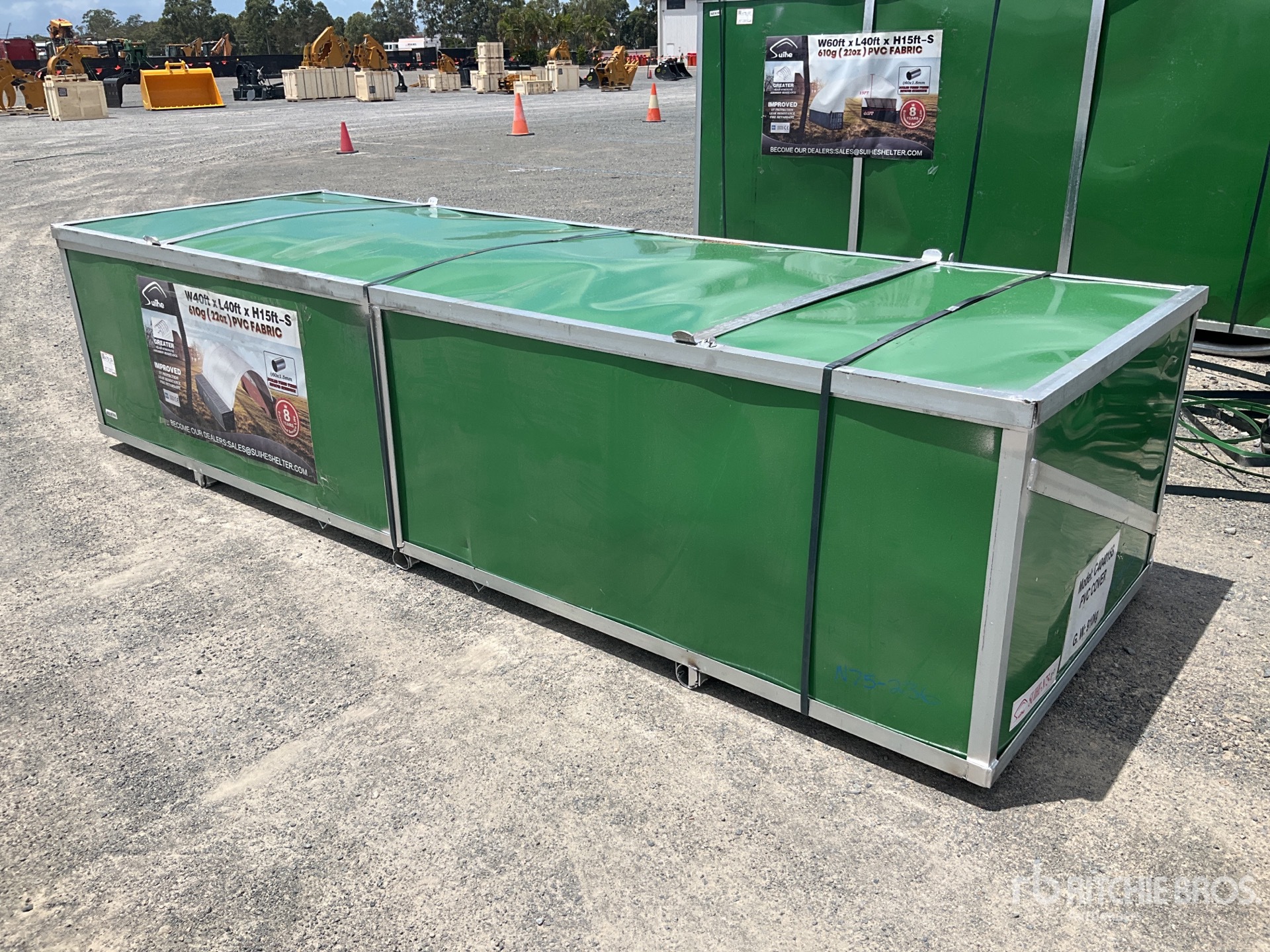 Suihe 40 ft x 40 ft x 15 ft Container Shelter Divers - Structure ...