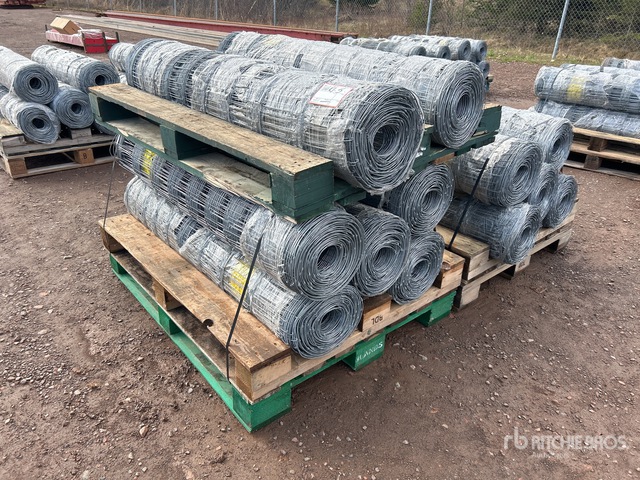 Quantity of (12) 2025 BYT FFC762 330 ft x 4 ft Galvanized Farm Fencing ...