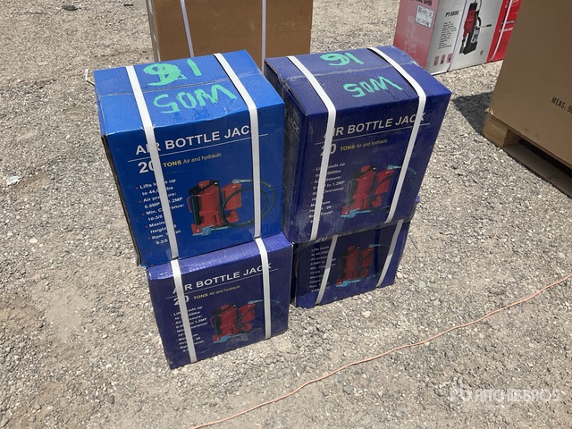 Quantity of (4) Boxes of 2024 Powertek 20T 20 Ton Air Bottle Jack ...