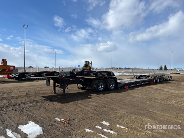 2012 Aspen 65 ton 2+3+2 Double Drop Removable Gooseneck Combination ...