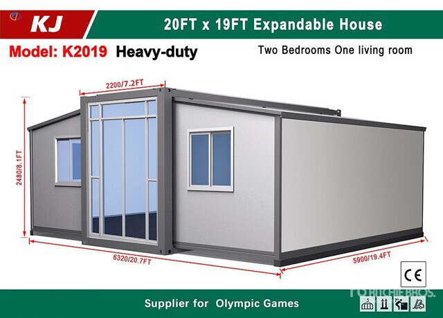 2025 KJ K2019 20 ft x 19 ft Prefabricated Tiny Home Storage Building ...