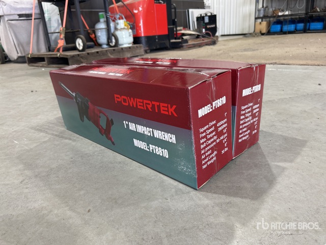 Quantity of (2) Powertek PT8810 Pneumatic Impact Wrench (Unused ...