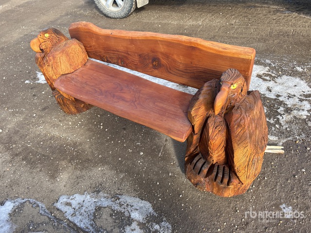Cedar Chainsaw Carved Eagle Bench | Ritchie Bros. Auctioneers
