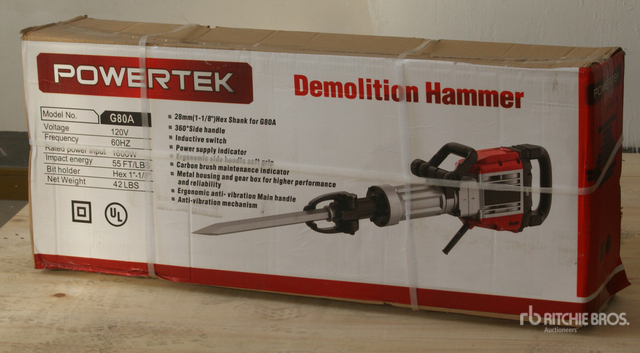 2024 Powertek G80A Electric Demolition Breaker (Unused) | Ritchie Bros ...