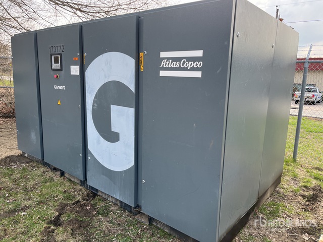 2016 Atlas Copco GA160 Skid-Mounted Electric Air Compressor | Ritchie ...