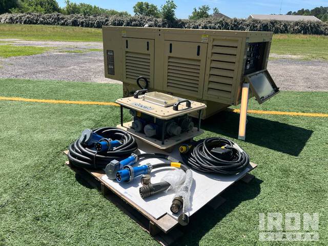 2007 Hanco 30 KVA Diesel Generator w/ Power Distribution Equipment in ...