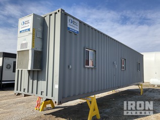 40 ft x 8 ft Skid-Mounted Containerized Ground-Level Mobile Office in ...