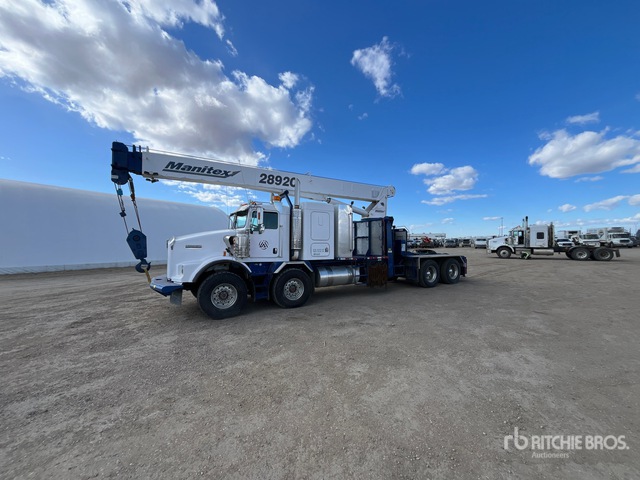 Manitex 2892C 28 ton Straight Boom on 2005 Kenworth T-800 Wide Hood 8x4 ...