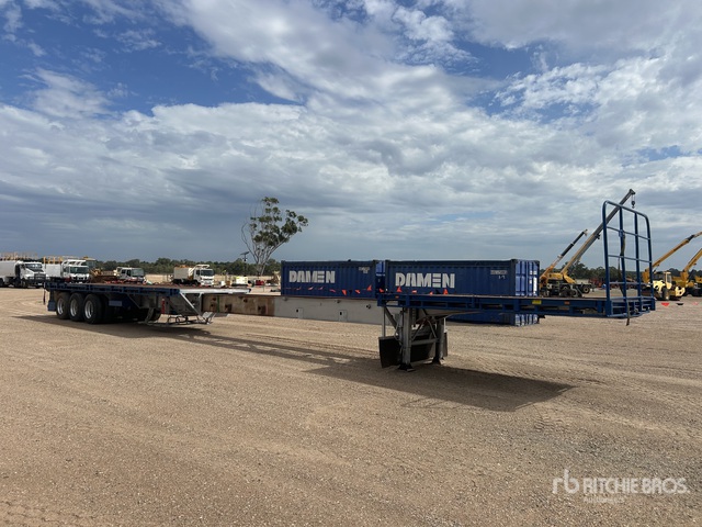 1995 Howard Porter Tri/A 13.7 m - 19.7 m Extendable Flatbed Trailer ...