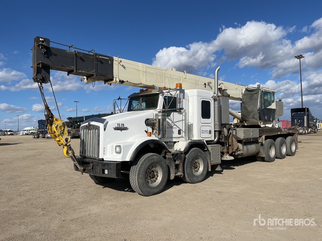 National 1800 40 ton Straight Boom on 2007 Kenworth T800 10x6 Twin-Steer Sleeper Crane Truck ...