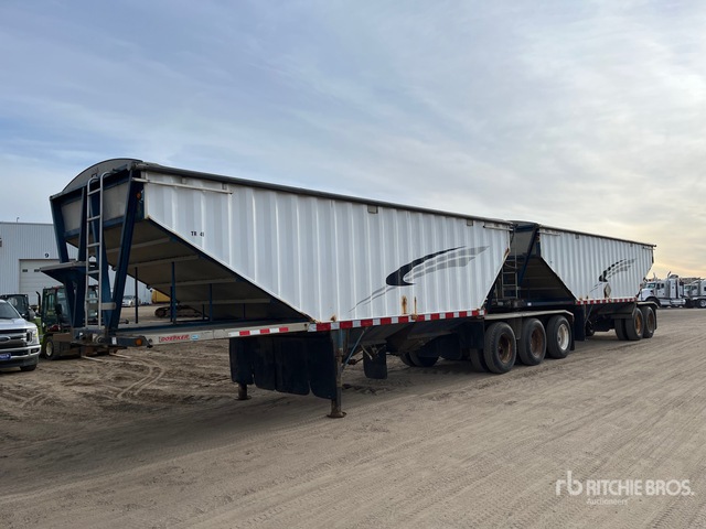 2005 Doepker 28 ft Super B-Train Lead Belly Dump Grain Trailer ...