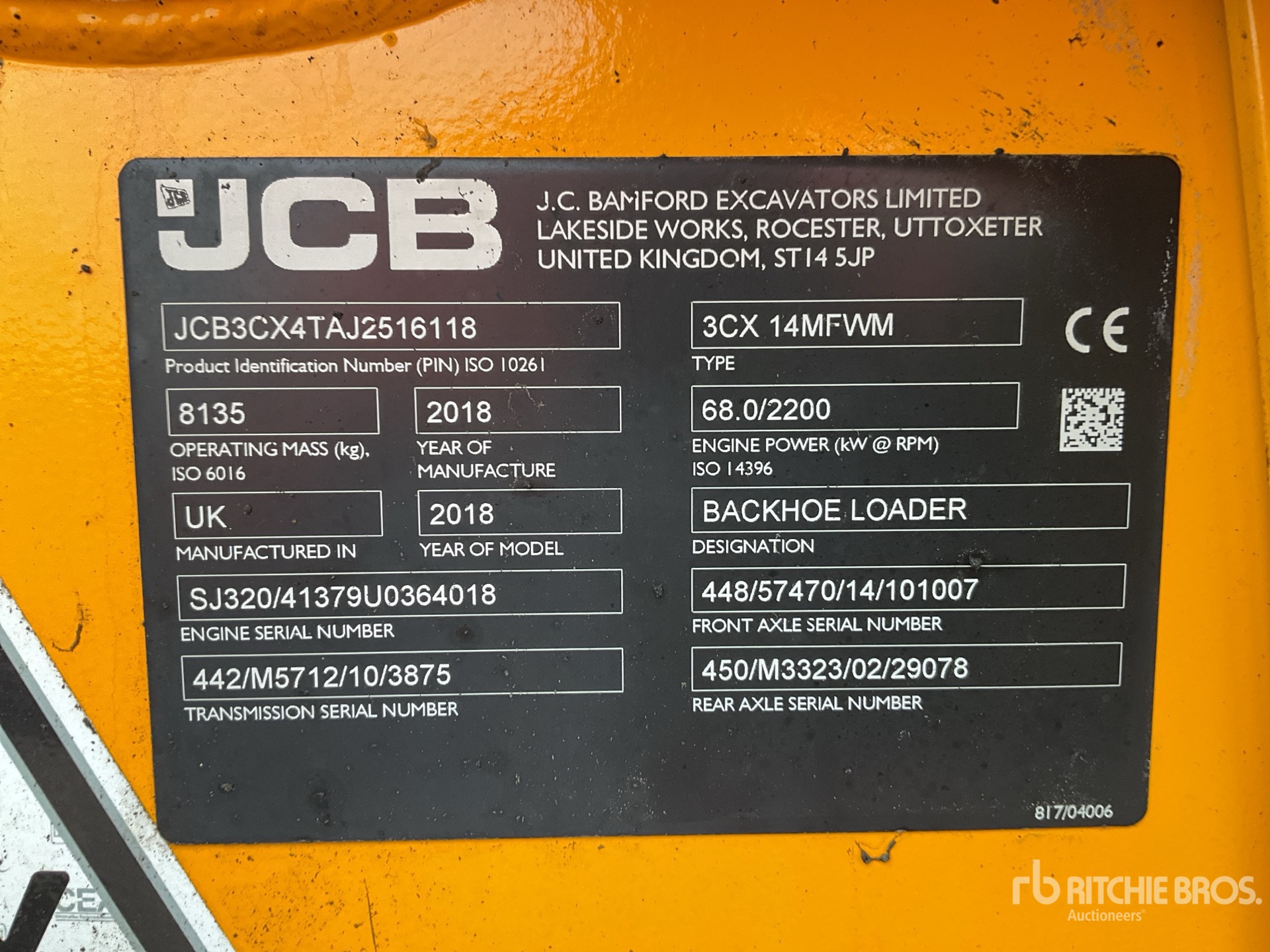 2018 JCB 3CX Retroexcavadora | Ritchie Bros. Auctioneers