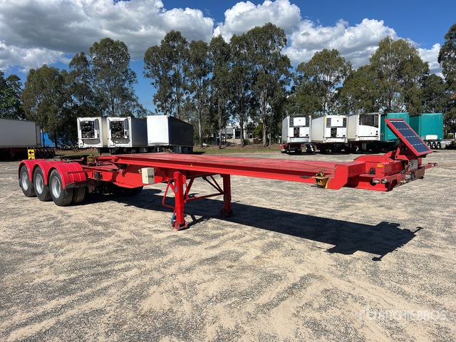 2016 Krueger 6.1 m Tri/A B-Double Lead Retractable Skel Trailer ...