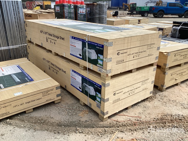 KJ K4230T 42 ft x 30 ft Metal Storage Shed (Unused) | Ritchie Bros ...