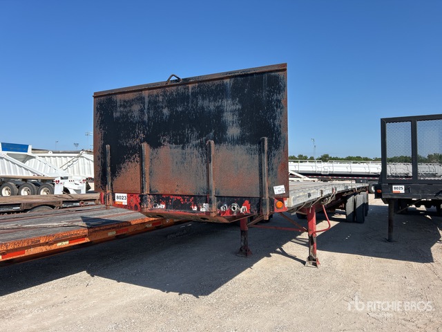 1997 Fontaine LFTW-5-8045WSK 45 ft T/A Spread Axle Flatbed Trailer ...