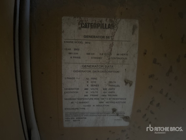 2003 Cat 545 kW Containerized Generator Set | Ritchie Bros. Auctioneers