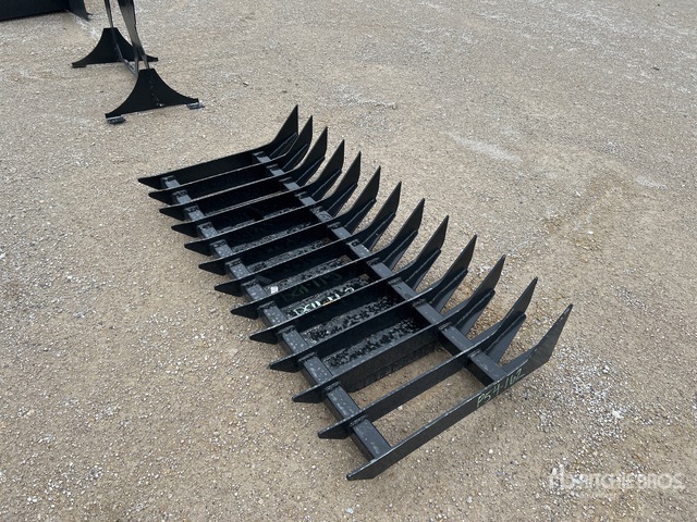 2025 Kit Containers QT-RR-70 70 in Skid Steer Root Rake (Unused ...