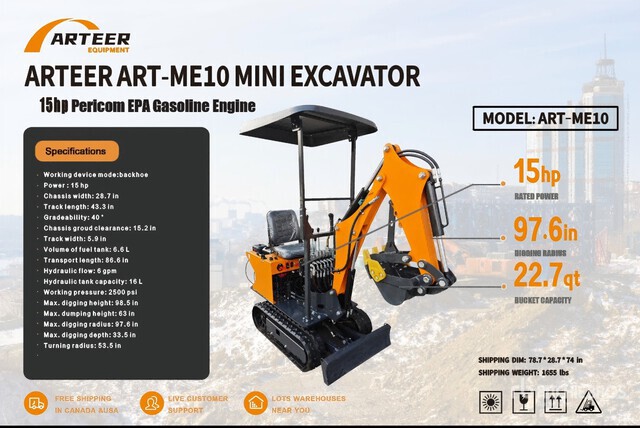 2025 ARTEER ART-ME10 Mini Excavator (Unused) | Ritchie Bros. Auctioneers