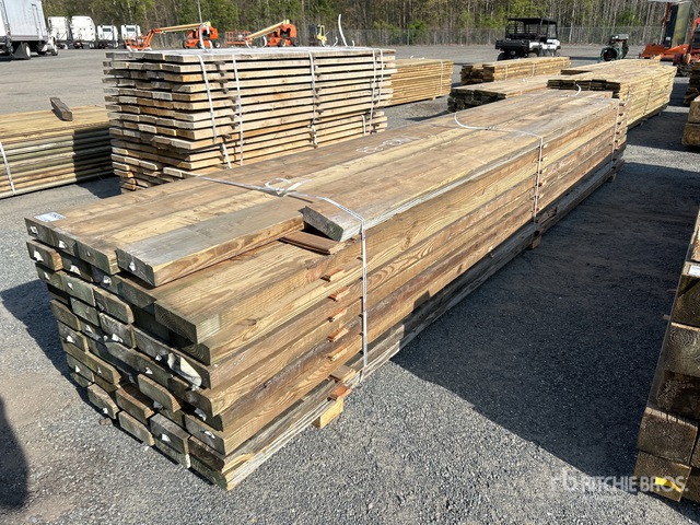 Quantity of (45) 3 in x 8 in x 18 ft Surplus Pressure Treated Lumber ...