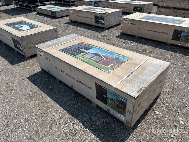 2025 KJ K2223G 22 ft x 23 ft Double Garage Metal Storage Building ...