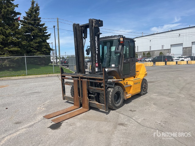 2019 Hyundai 70D-9 15500 lb Pneumatic Tire Forklift | Ritchie Bros ...