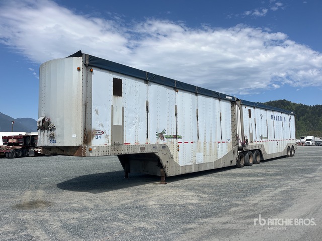 1996 Ty-Crop 43 ft x 102 in Super B-Train Lead Open-Top Chip Trailer ...
