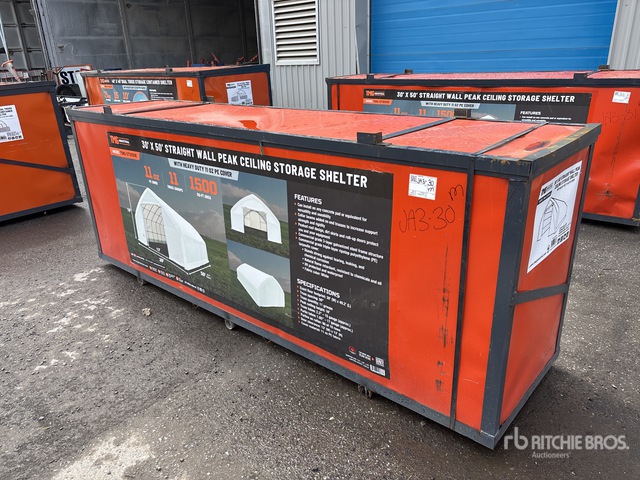 TMG Industrial ST3050E 30 ft x 50 ft Straight Wall Storage Building ...