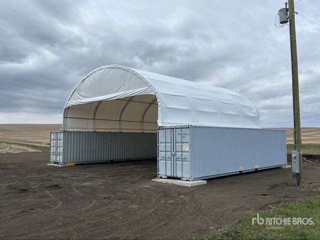 TMG- DT4041CF 40 ft x 40 ft Hi Cube TMG Double Truss Storage Building ...