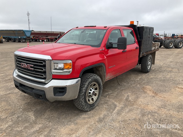 2017 GMC Sierra 3500HD 4x4 Crew Cab Flatbed Truck | Ritchie Bros ...