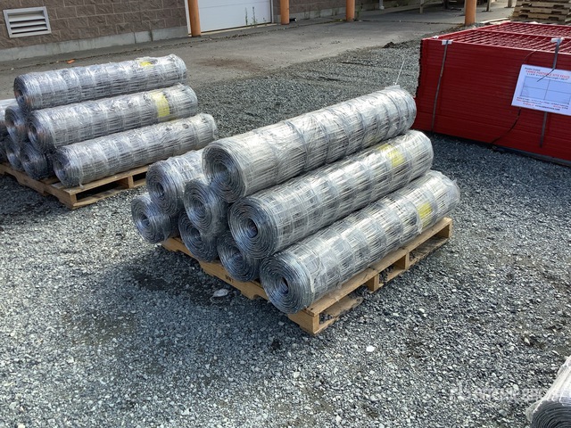 Quantity of (8) 2025 BYT FFC762 330 ft x 4 ft Galvanized Farm Fencing ...
