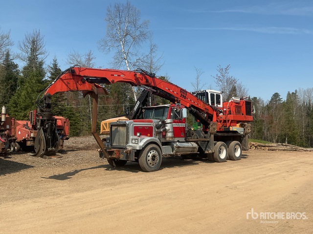 1988 Western Star Truck Mounted Heel Boom Serco 290 Chargeuse de grumes ...