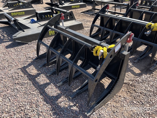 Mid-State 60 in E-Series Root Rake Skid Steer Grapple (Unused) | Ritchie Bros. Auctioneers